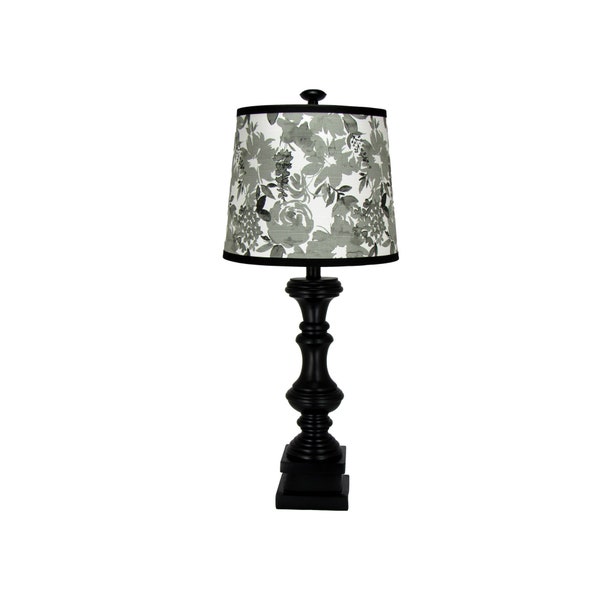 Black Wrought Iron Table Lamp - Etsy