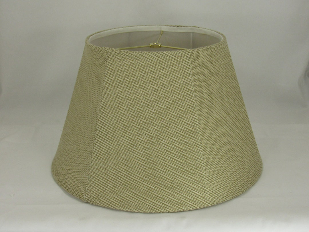 16" Oatmeal Burlap Bouillote Lamp Shade - Etsy