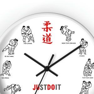 Judo Wall Clock, Time for Judo Class, Unique Design With Judo ...
