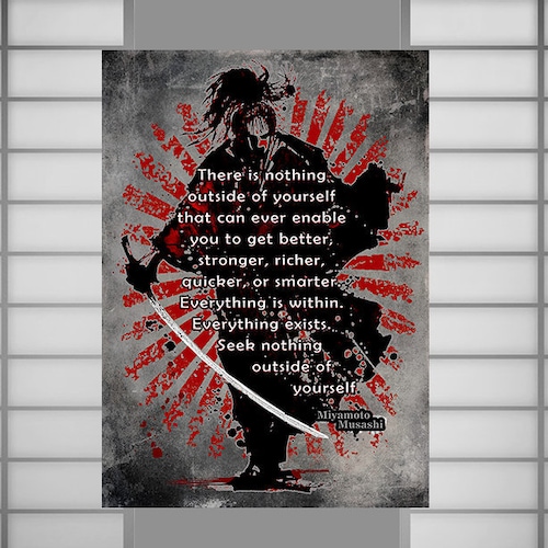 Miyamoto Musashi Quote Poster Samurai Wisdom Martial Arts | Etsy