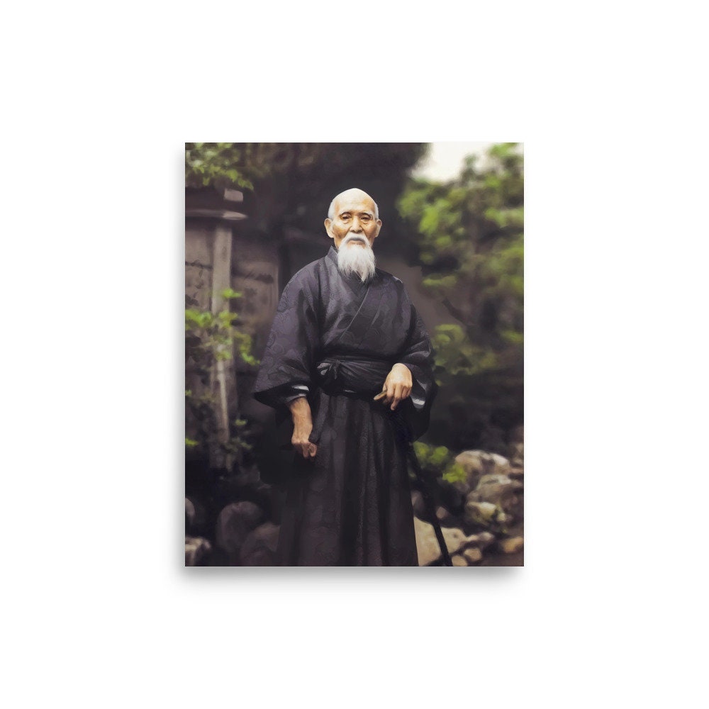 O Sensei Morihei Ueshiba Print, Aikido Dojo Wall Art - Etsy