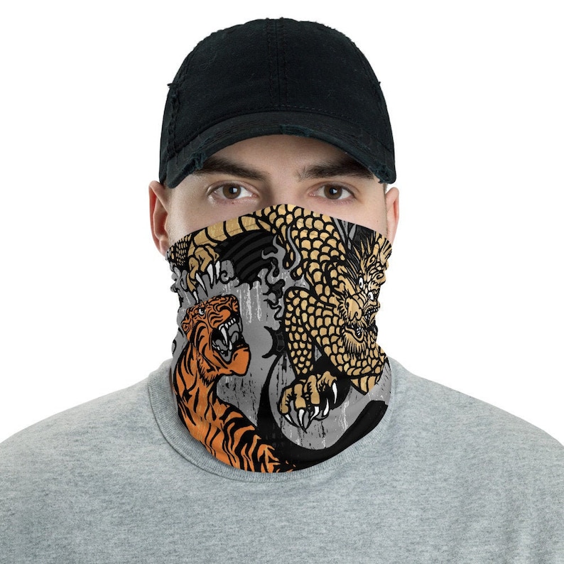 Jiu Jitsu - Tiger & Dragon Face Mask, Neck Gaiter, Facemask BJJ ...