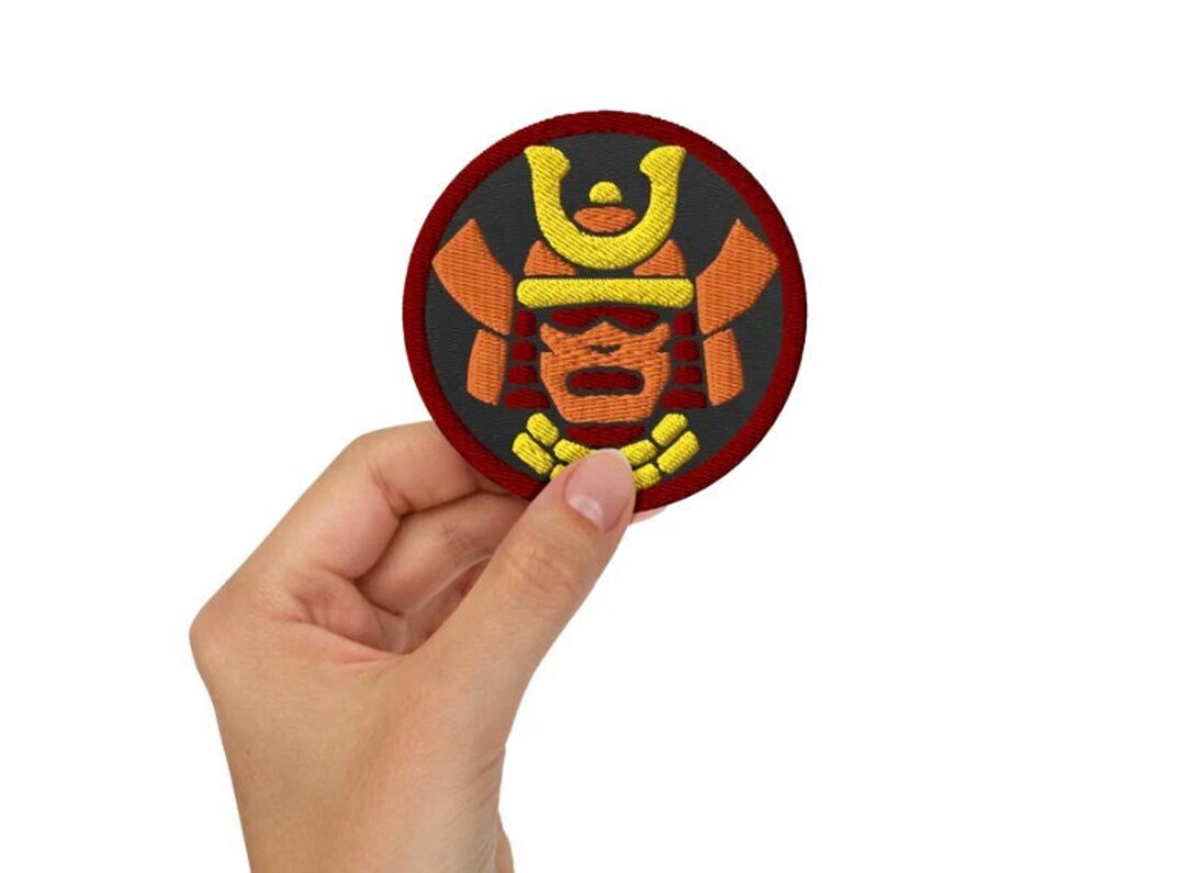 Samurai Warrior Head Embroidered Patch, Ronin - Etsy