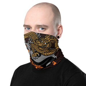 Tiger & Dragon Battle Face Mask, Neck Gaiter, Combat Scarf, Headwear ...