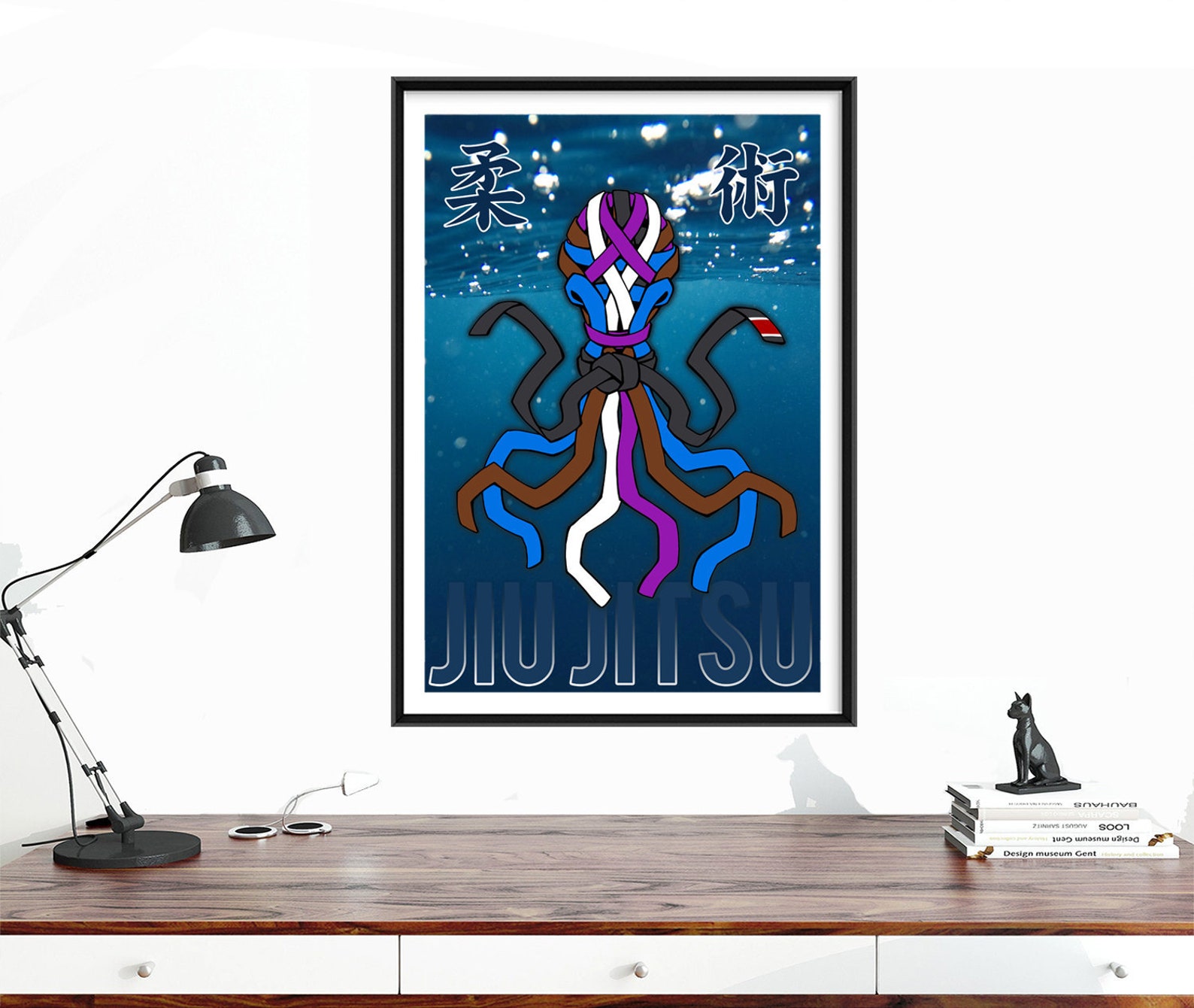 Jiu Jitsu Belt Octopus Poster. Brazilian Jiu Jitsu Motivation - Etsy