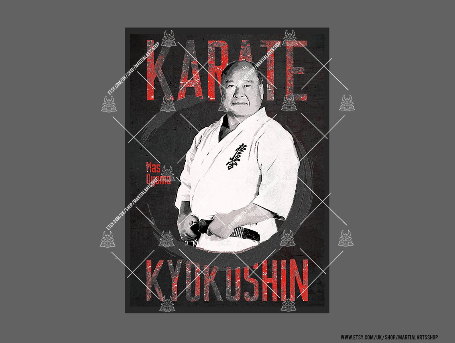 Karate Kyokushin Poster Masutatsu Oyama Print Karate Dojo | Etsy