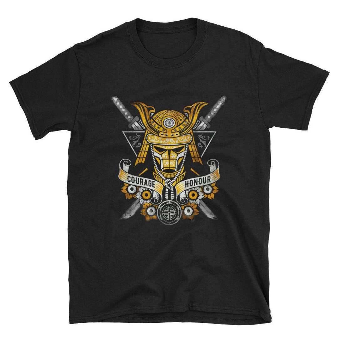 Samurai Warrior Courage and Honour T-shirt Samurai Mask - Etsy