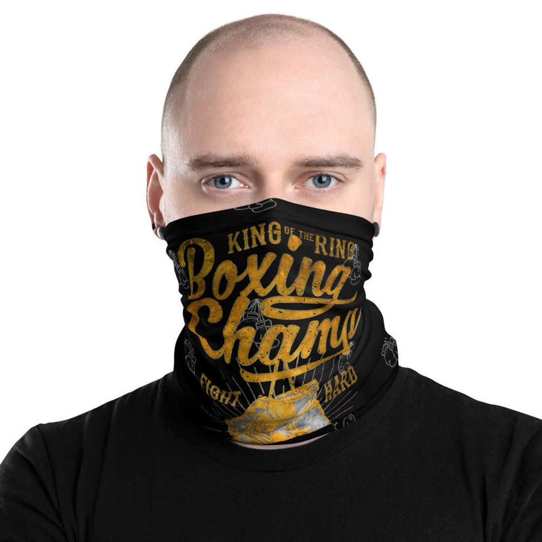 Boxing Champ Face Mask, Neck Gaiter, Scarf, Headwear, Boxer Facemask ...