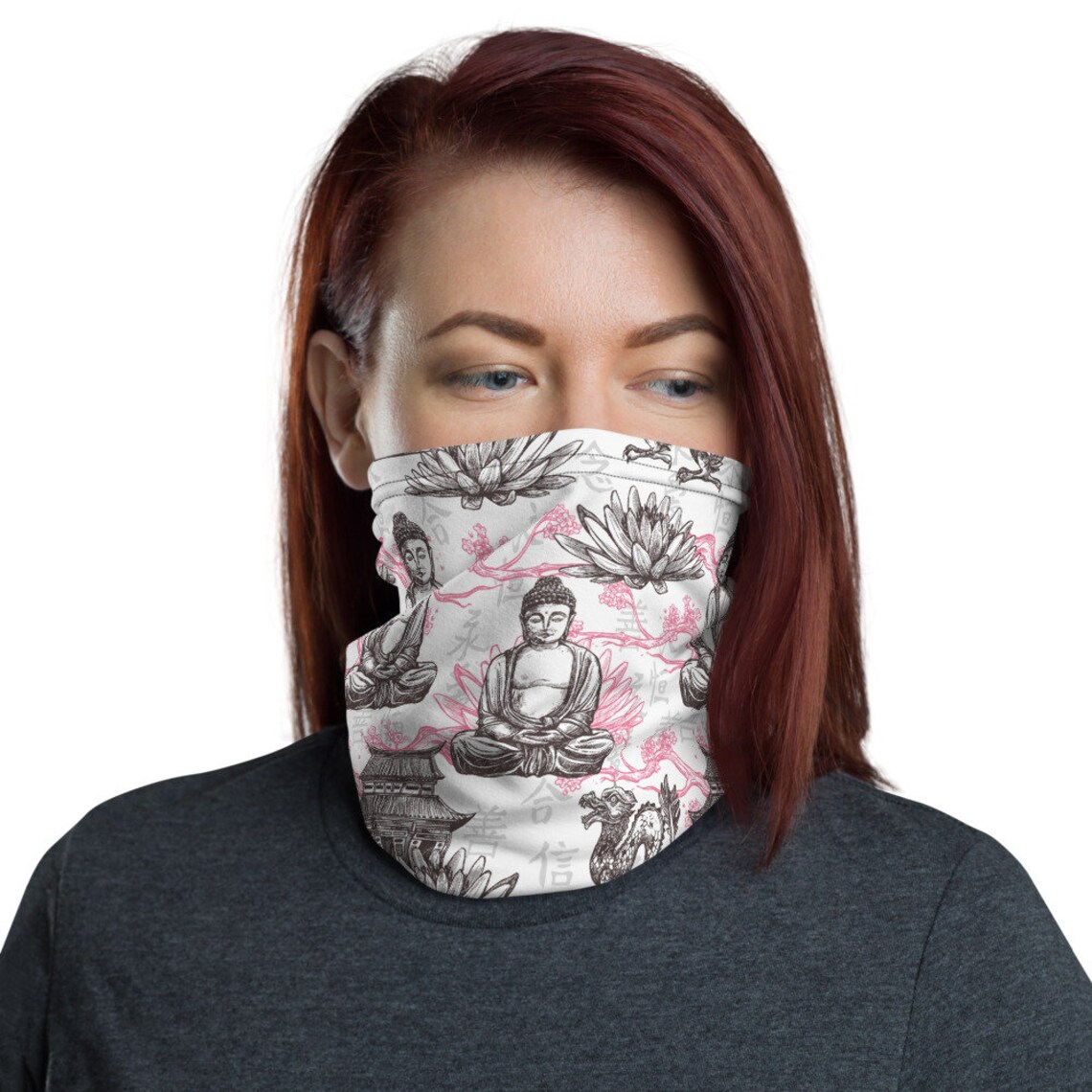 Buddha Meditation Face Mask, Neck Gaiter, Headwear, Facemask, Headband ...