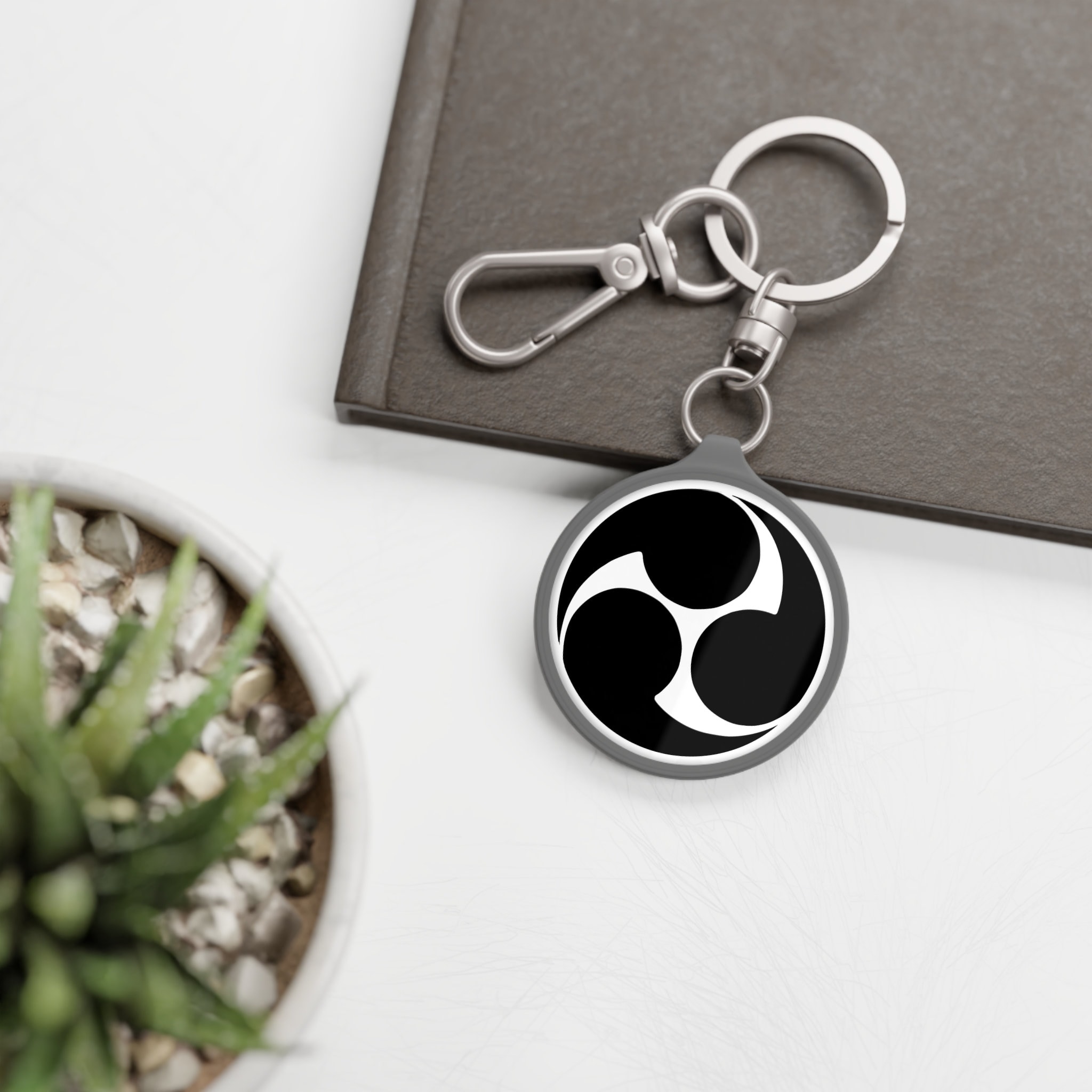 Mitsudomoe Emblem Keyring Tag, Tomoe Key Ring - Etsy