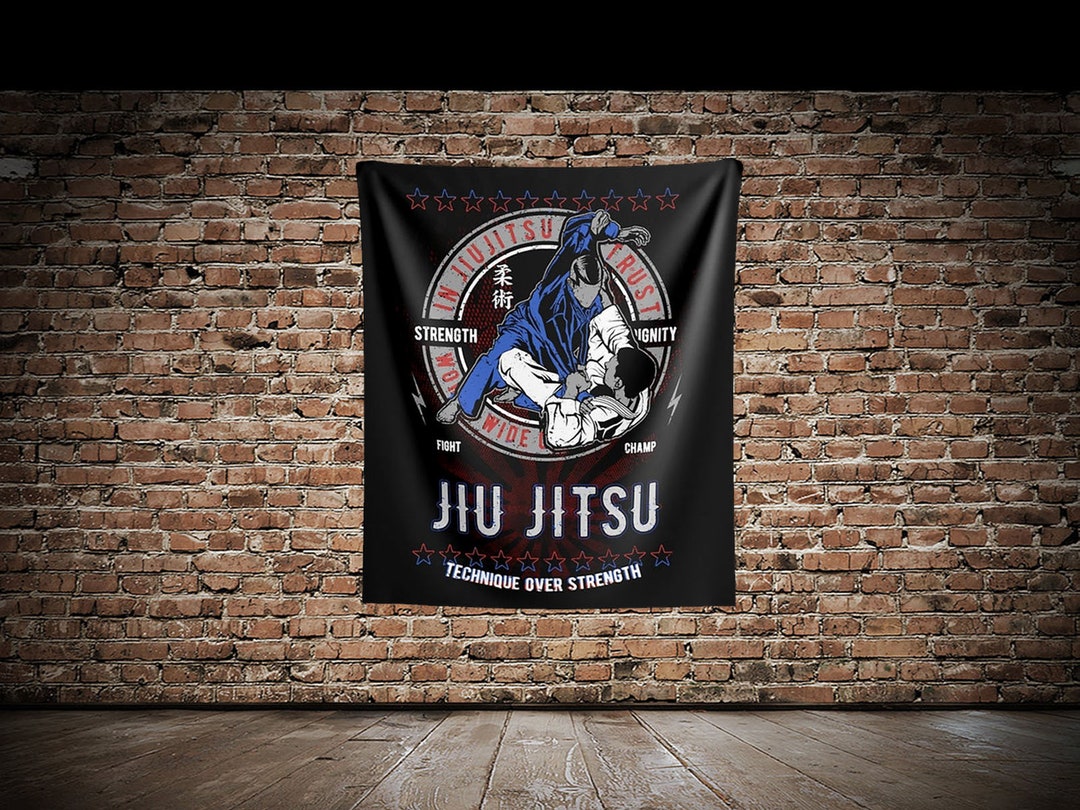 Jiu Jitsu Wall Tapestry, Gym, Dojo Decor, Bjj, Mma, Jiujitsu, Jutsu - Etsy