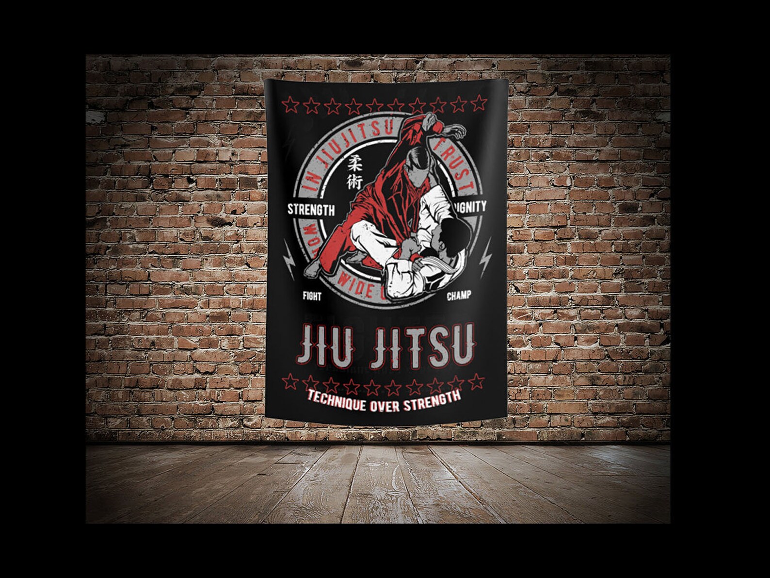 Jiu Jitsu Gym / Dojo Decor Wall Tapestry Bjj MMA Coach - Etsy