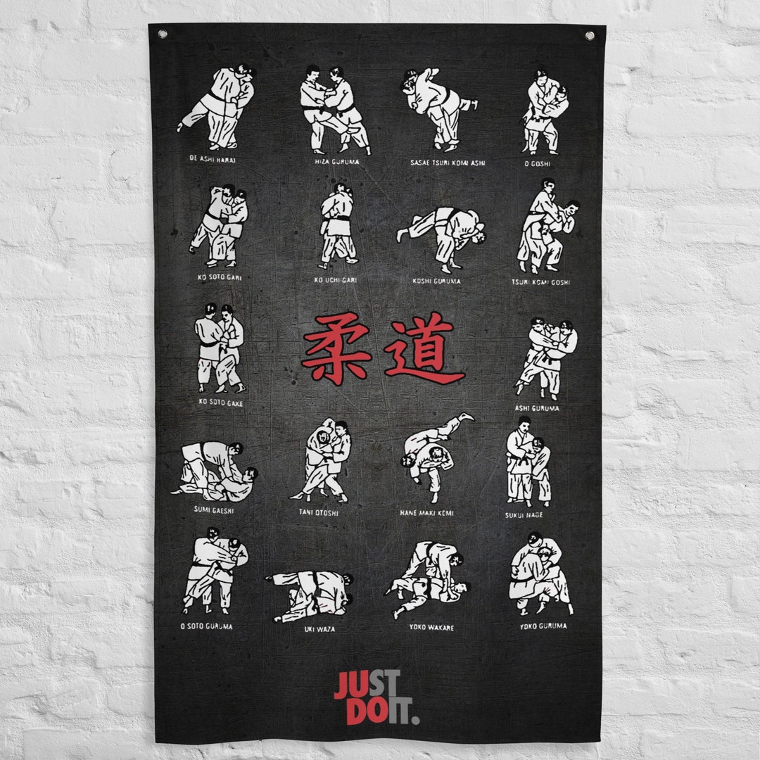 Judo Techniques Flag, Judo Dojo Wall - Etsy