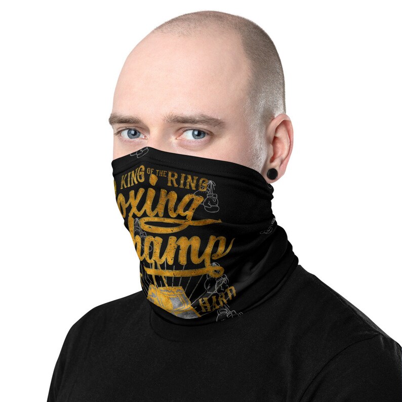 Boxing Champ Face Mask Neck Gaiter Scarf Headwear Boxer - Etsy