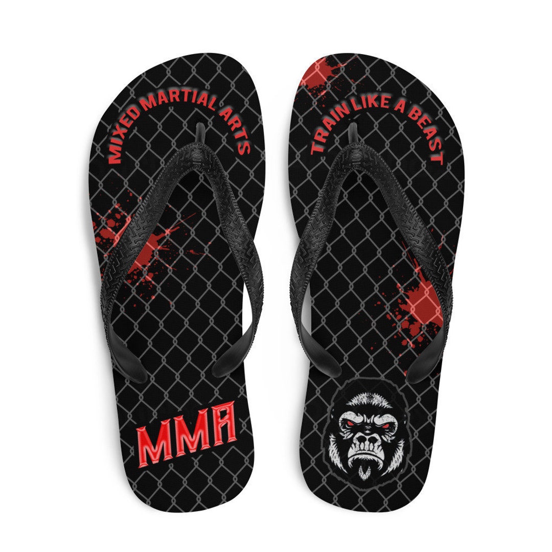 MMA Flip Flops,. Train Like a Beast, Mixed Martial Arts - Etsy
