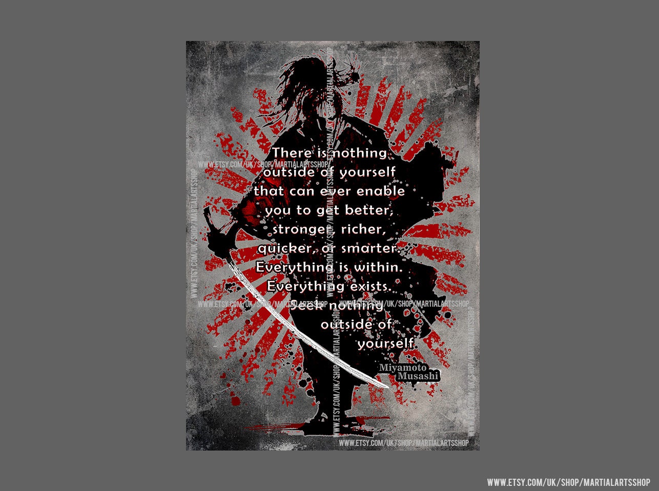 Miyamoto Musashi Quote Poster, Samurai Wisdom, Martial Arts Warrior ...