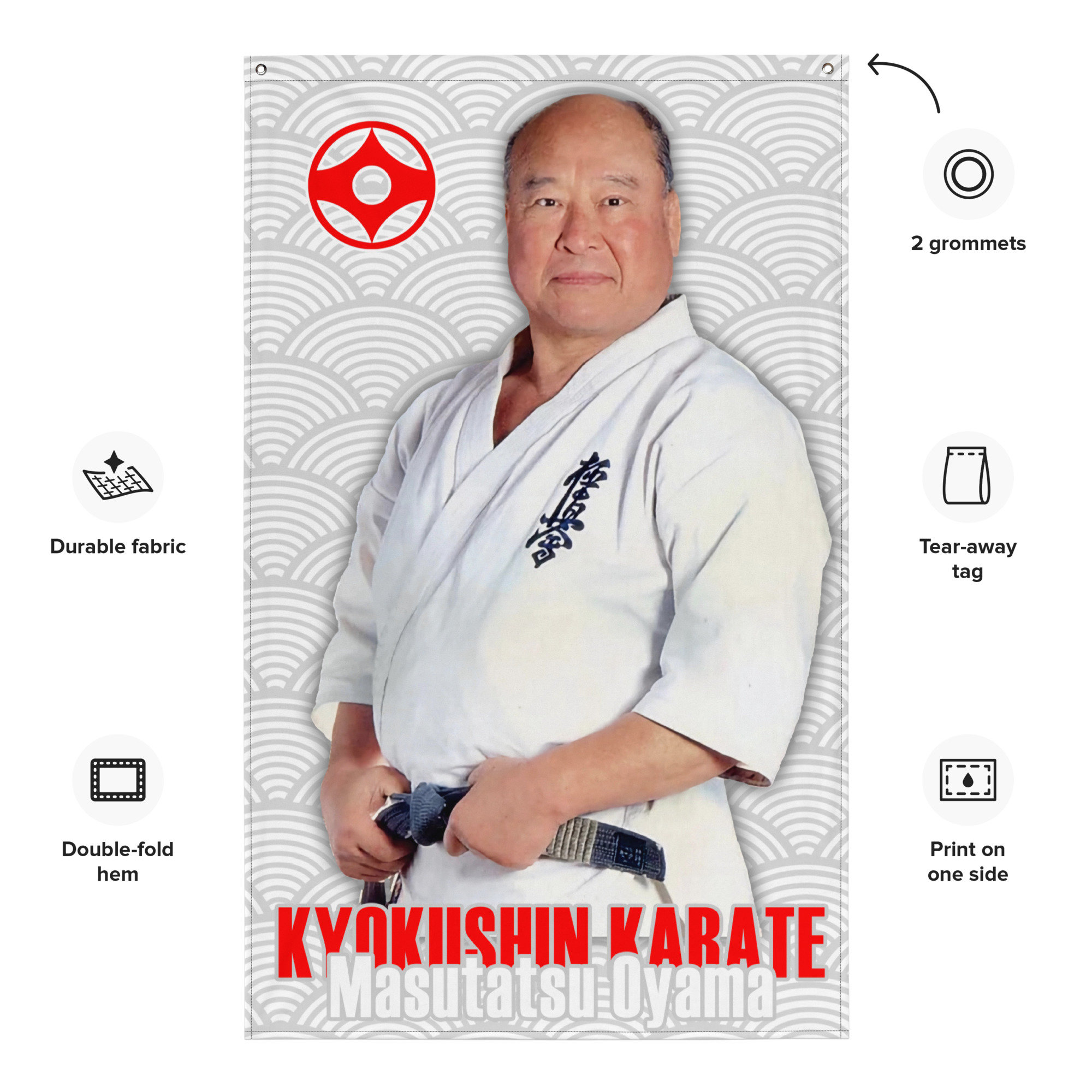 Kyokushin Karate Flag, Mas Oyama - Etsy