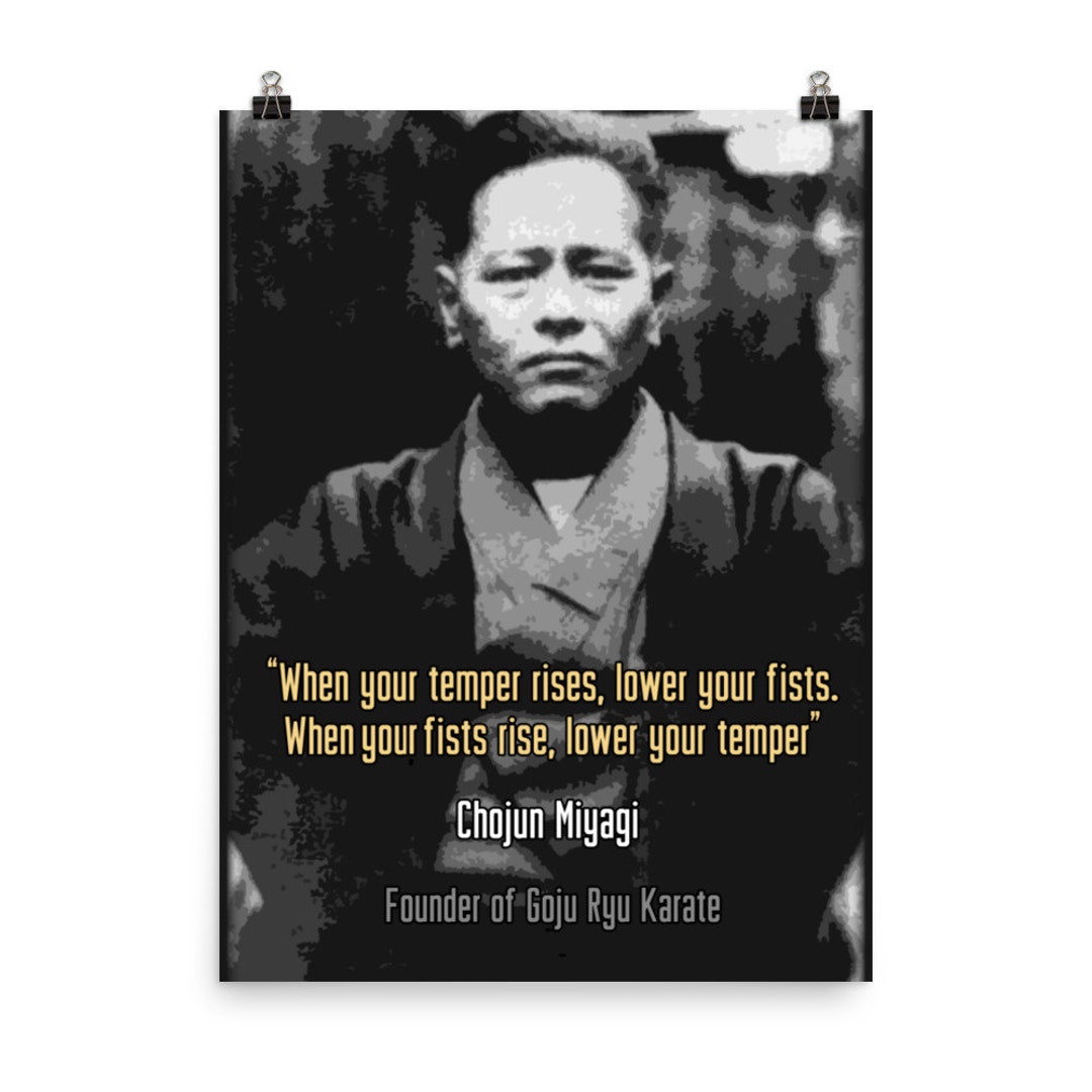 Goju Ryu Karate Founder Quote Poster, Dojo Decor, Chojun Miyagi Sensei ...