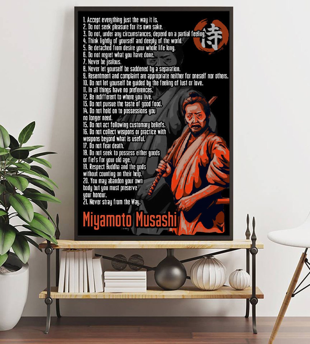 Miyamoto Musashi Rules / Quotes / Samurai Poster - Etsy UK