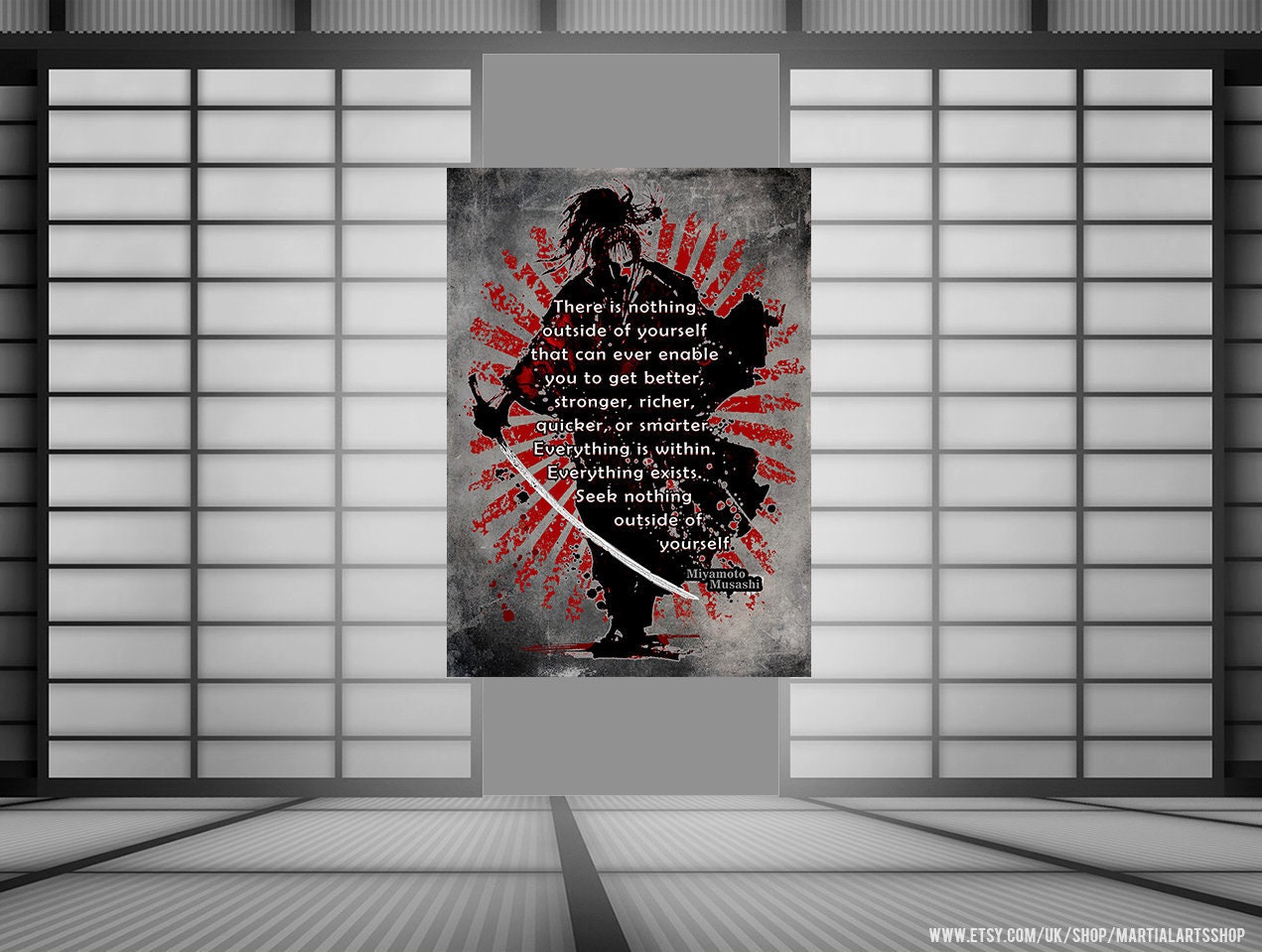 Miyamoto Musashi Quote Poster, Samurai Wisdom, Martial Arts Warrior ...
