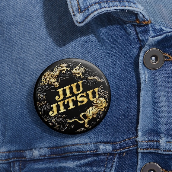 Jiu Jitsu Tiger and Dragon Battle Pin Button BJJ MMA | Etsy