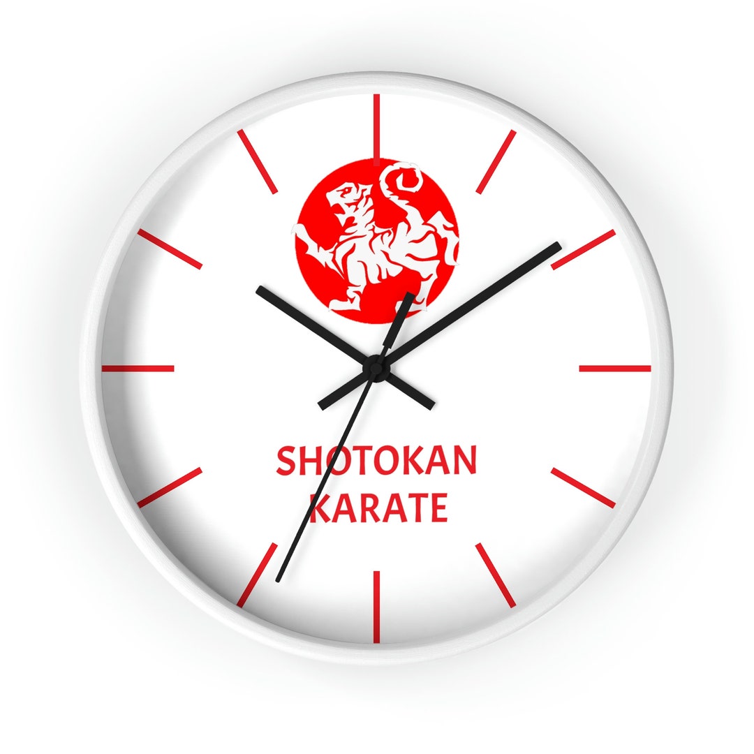 Shotokan Karate Wall Clock, Time for Karate, Shotokan Dojo Clock - Etsy