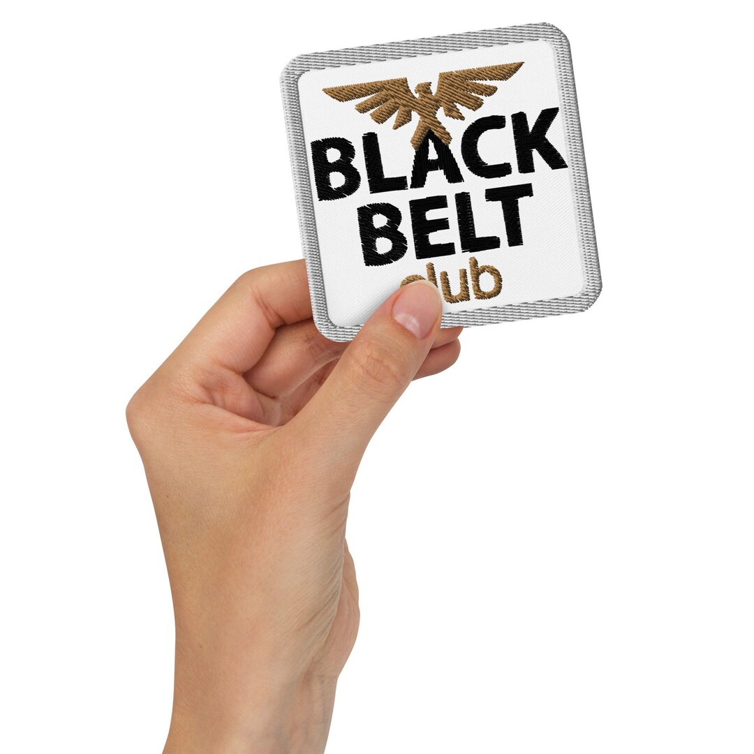 Black Belt Club Embroidered Patch, Karate Aikido Judo Jujitsu Jiu Jitsu ...