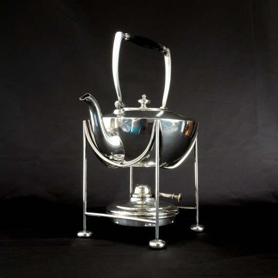 Antique Alpaca Teapot on Stand With Heater by A.G. Dufva | Etsy