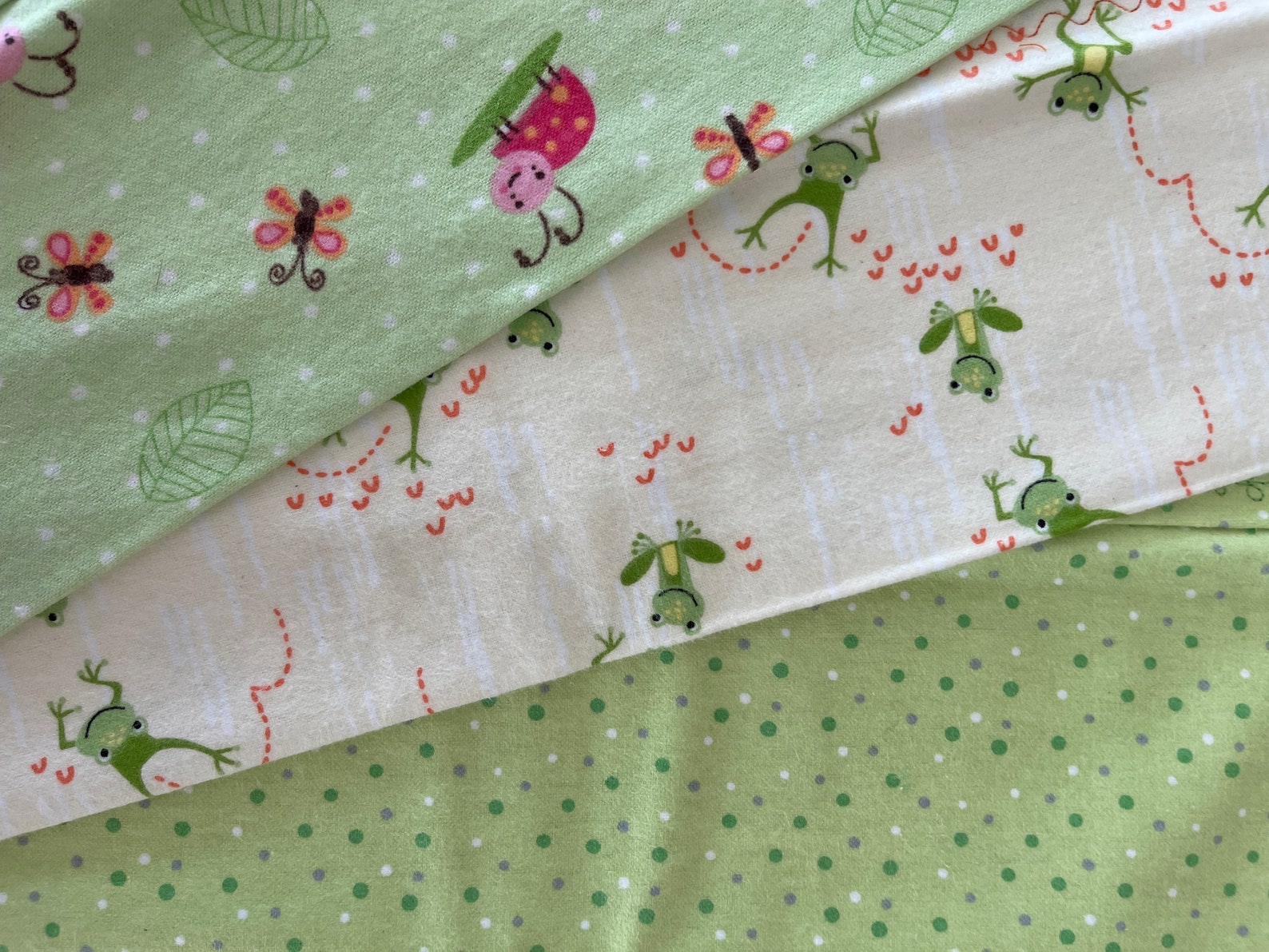 Butterfly, Frog and Ladybug Burp Cloth Set - Etsy