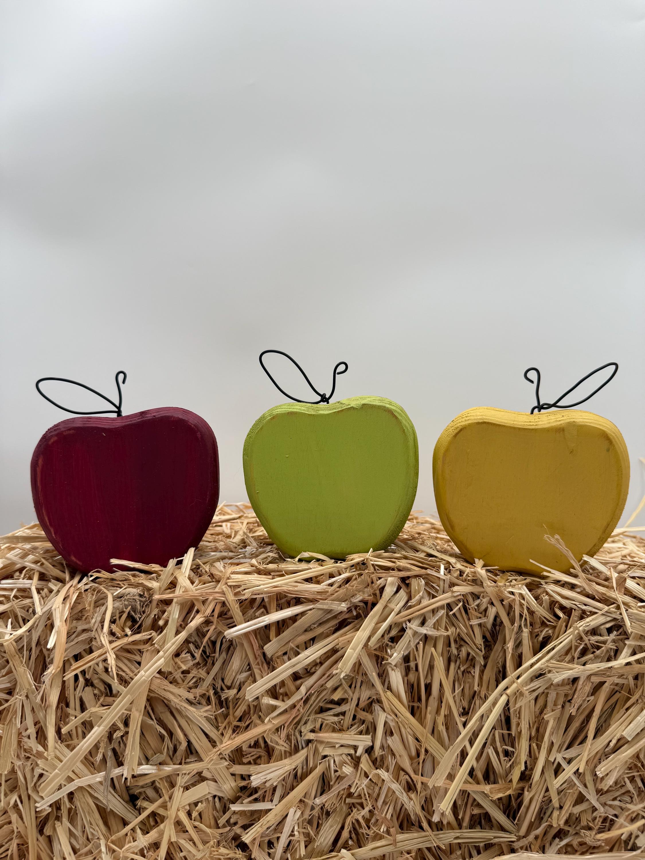 Wooden Apple Trio - Etsy