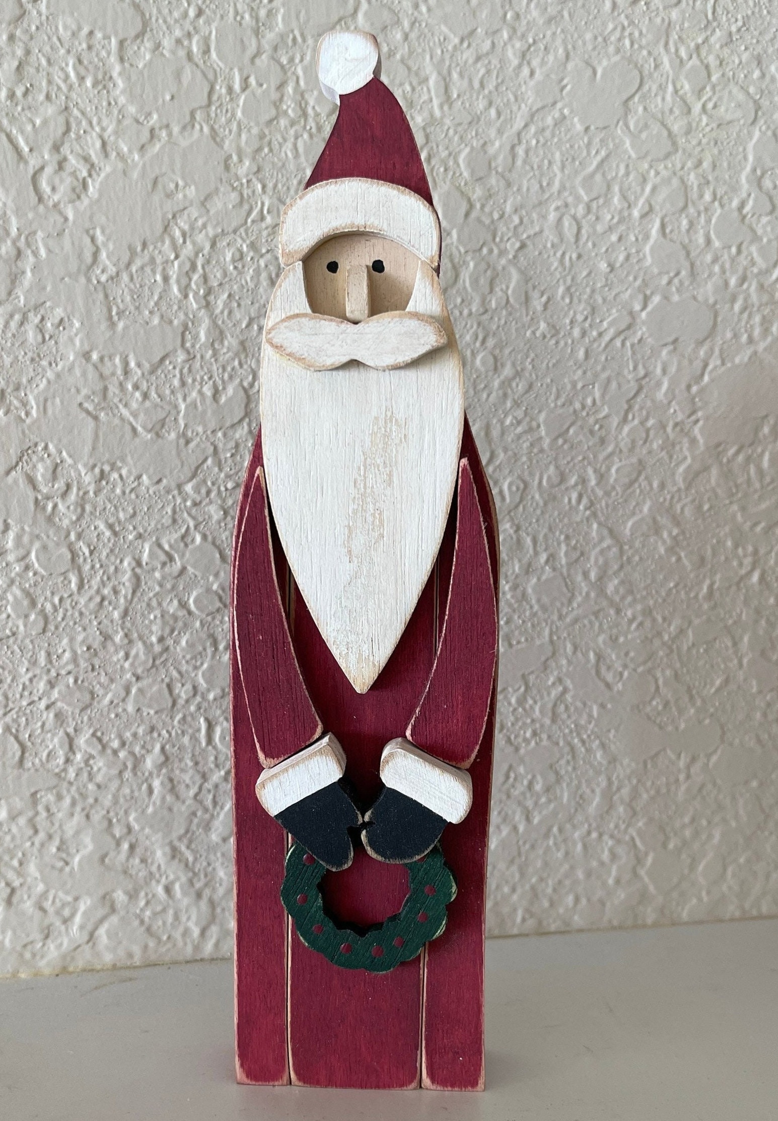 Rustic Wooden Santa: Distressed Christmas Decor (10 Inch) - Etsy
