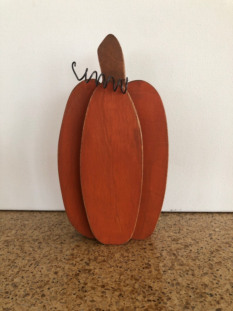 Wooden Pumpkin Trio Halloween Decoration Thanksgiving - Etsy
