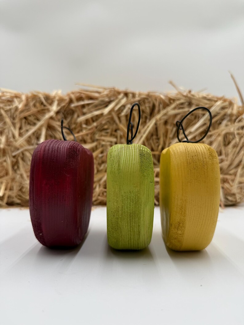 Wooden Apple Trio - Etsy