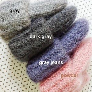 Fluffy Mohair Hat and Snood Mohair Set Angora Hat Angora Snood Longhair ...