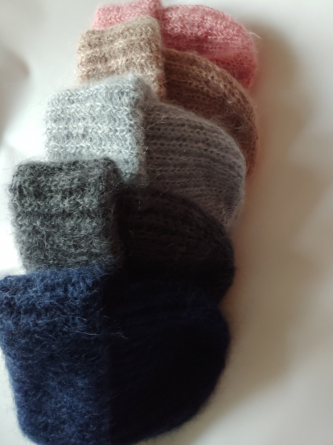 Fluffy Mohair Hat and Snood Mohair Set Blue Angora Hat Angora Snood ...