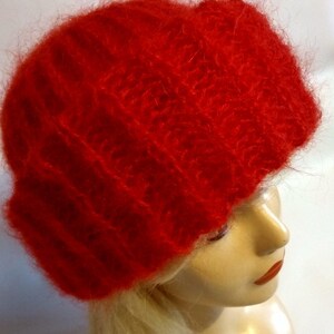 Fluffy Mohair Hat and Snood Mohair Set Angora Hat Angora Snood Longhair ...