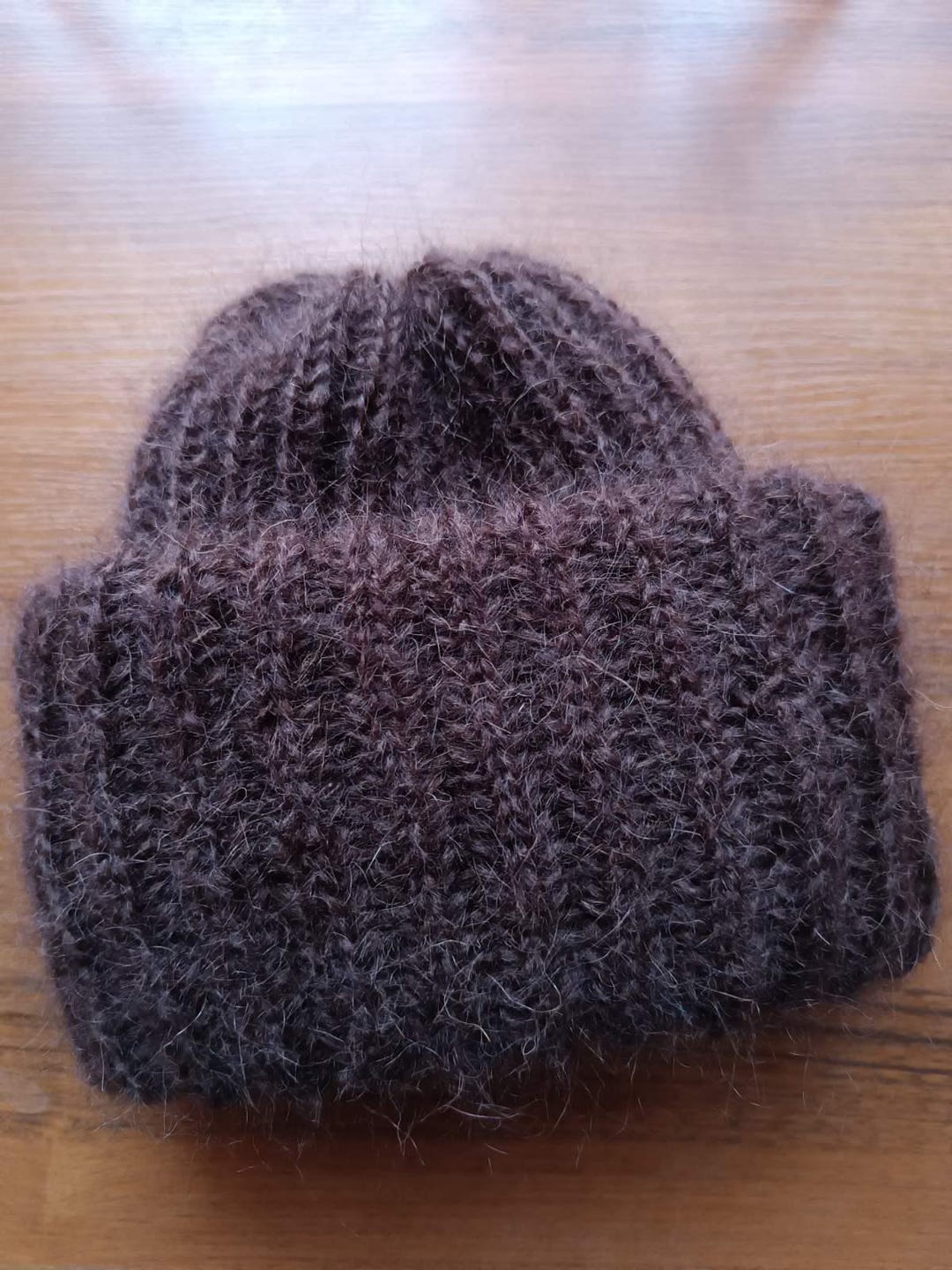 Fluffy Mohair Hat and Triangle Scarf Mohair Set Blue Angora Hat Angora ...