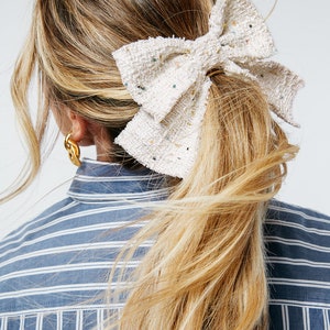Tweed Fray Bow | Multiple Colors | Classic Tweed Bow | Choose Your ...