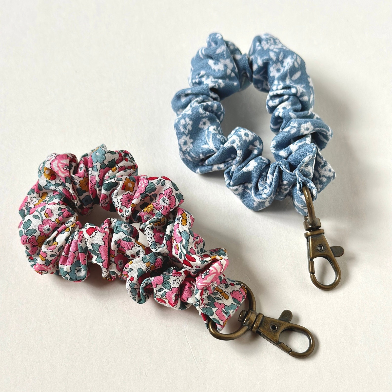 Wristlet Scrunchie Keychain Scrunchie Several Patterns Liberty Cotton ...