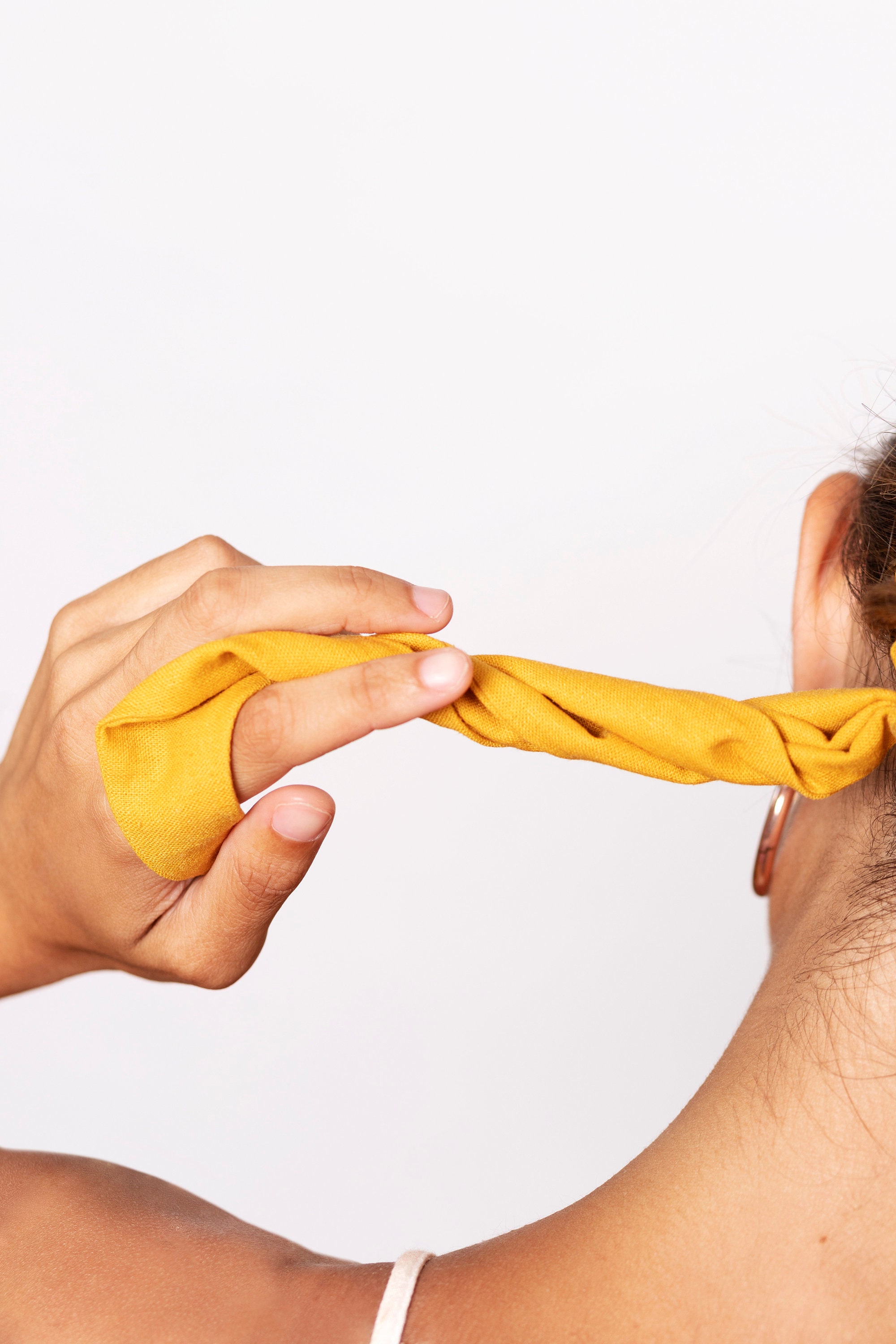 Chambray Leinen Spitzschal Scrunchie Schleifen Scrunchie - Etsy.de