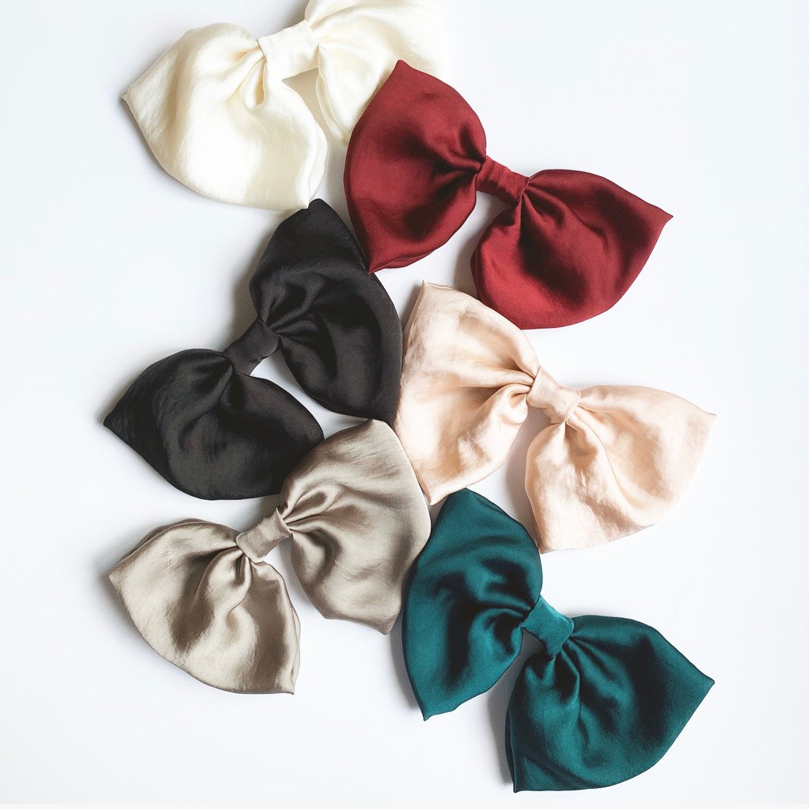 The Statement Bow Oversize Silk Series Bow Glamour Beauty | Etsy