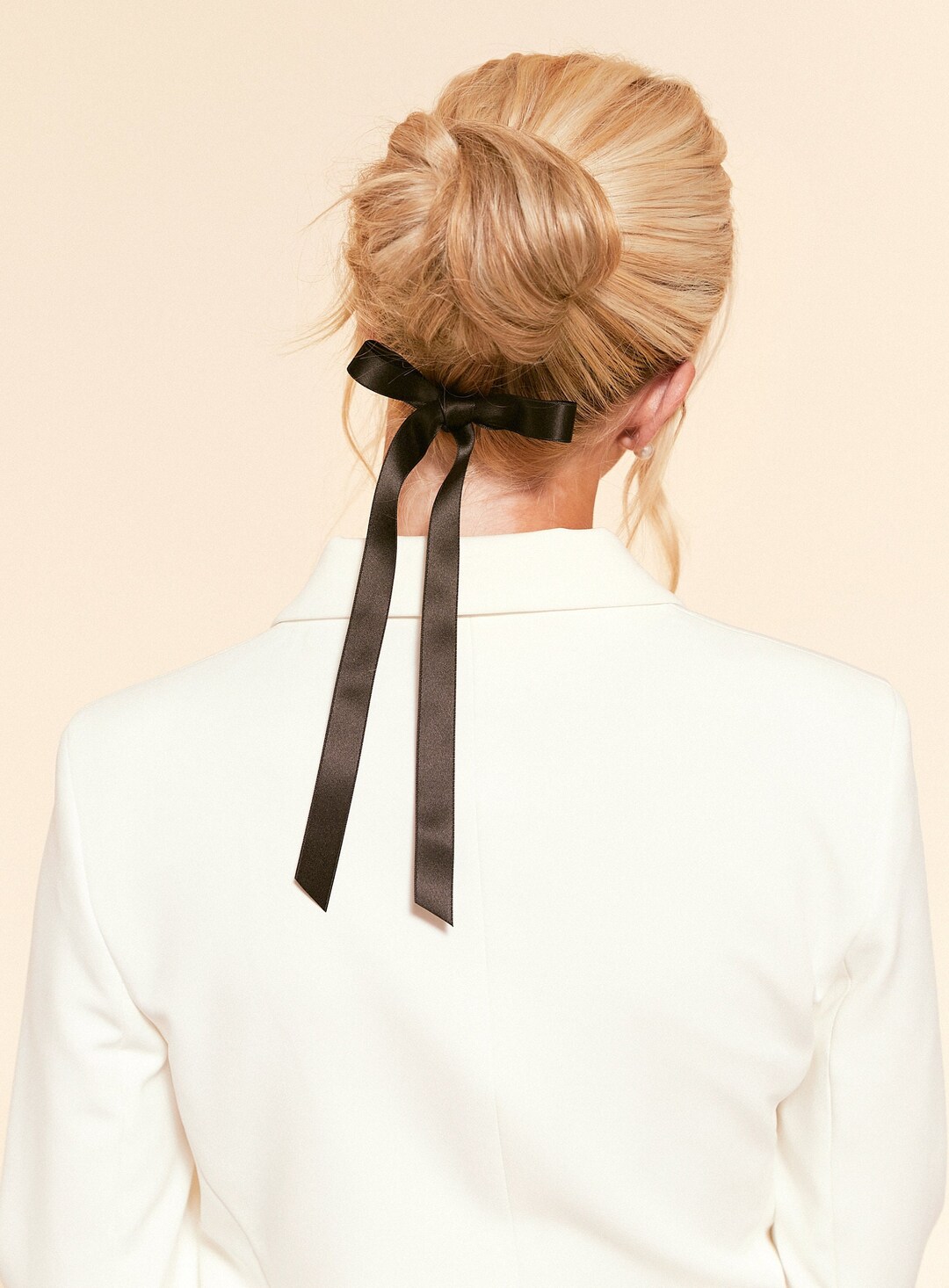 Hand-tied Satin Skinny Long Bow Upscale Women's Bow Special Occassion ...