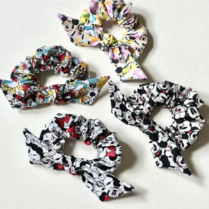 Mickey and Minnie Knot Scrunchie Character Scrunchies Magic Kingdom ...
