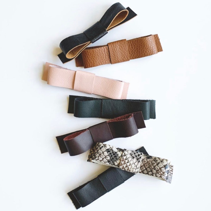 Leather Barrette - Etsy