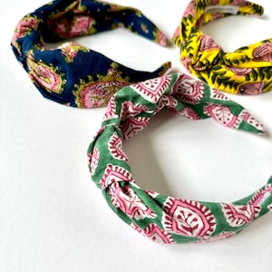 The Maya Knot Headband | Knot Headband | Handmade in USA | Indian Block ...