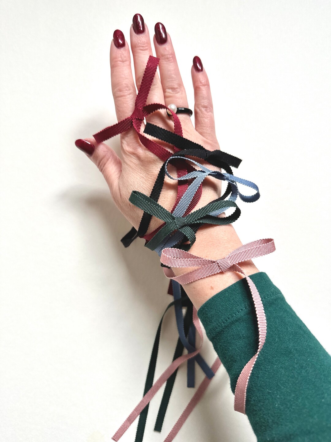 Double Sided Luxury Grosgrain Tie Ribbon Upscale Women's Bow Super ...