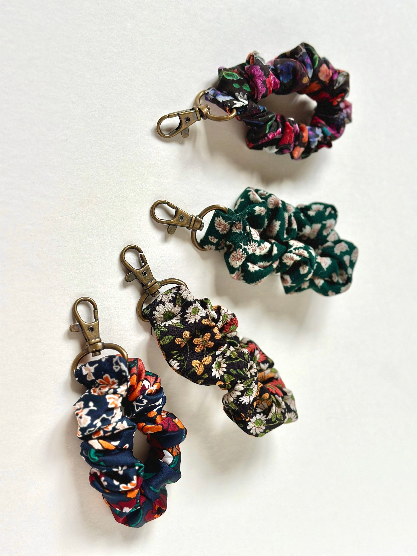 Wristlet Scrunchie Keychain Scrunchie Several Patterns Liberty Cotton ...