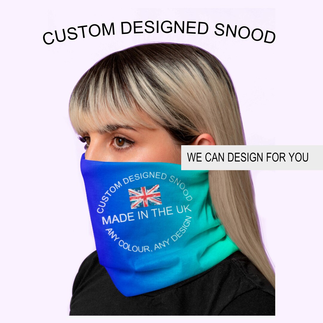 Custom Design Snood, Personalized Neck Gaiter, Multiway Bandana - Etsy