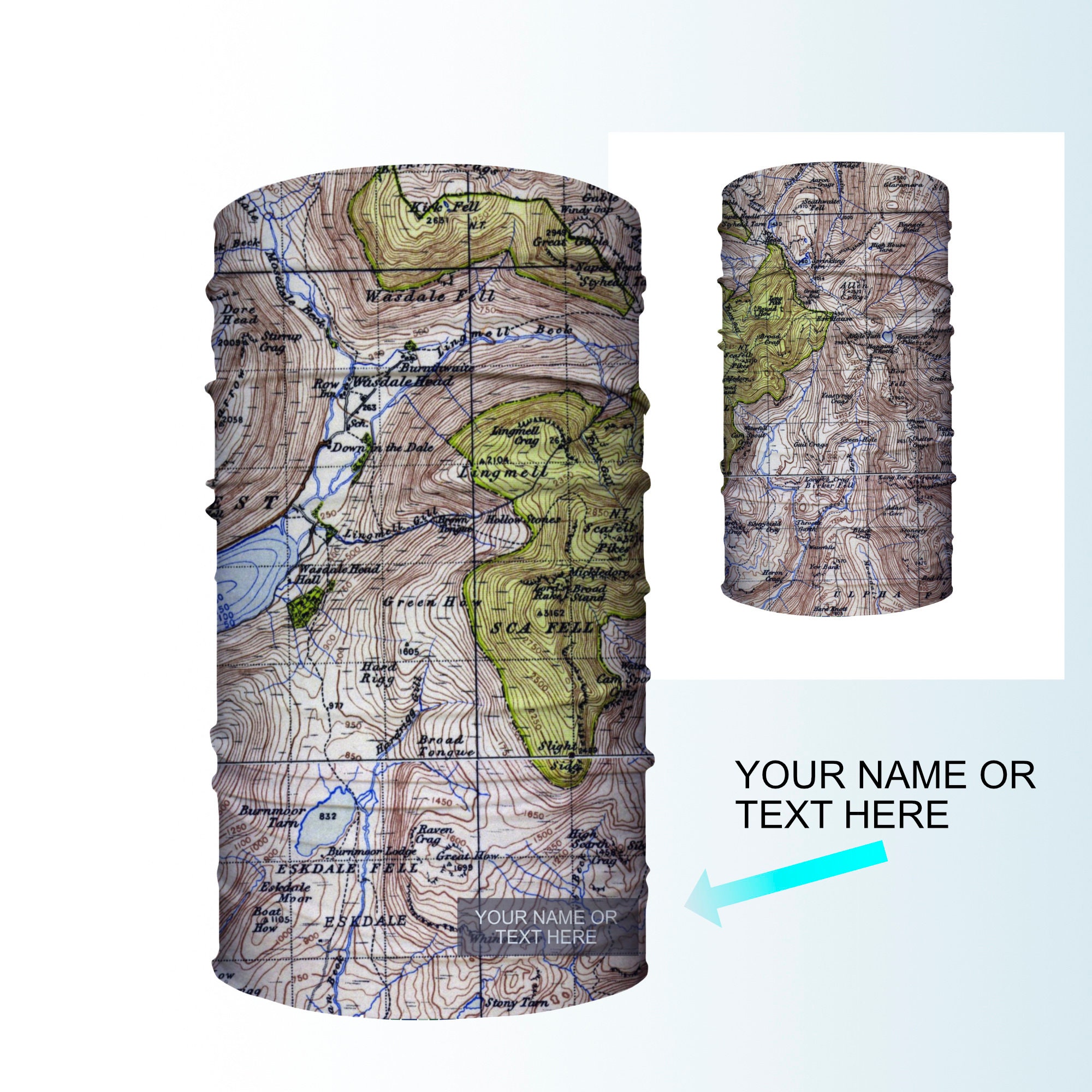 Scafell Pike OS Map Snood Lake District Gift Neckwarmer - Etsy