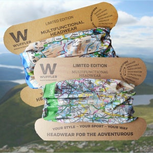 Wearable Maps, Peak District Snood, National Park Road Map on a Neck ...